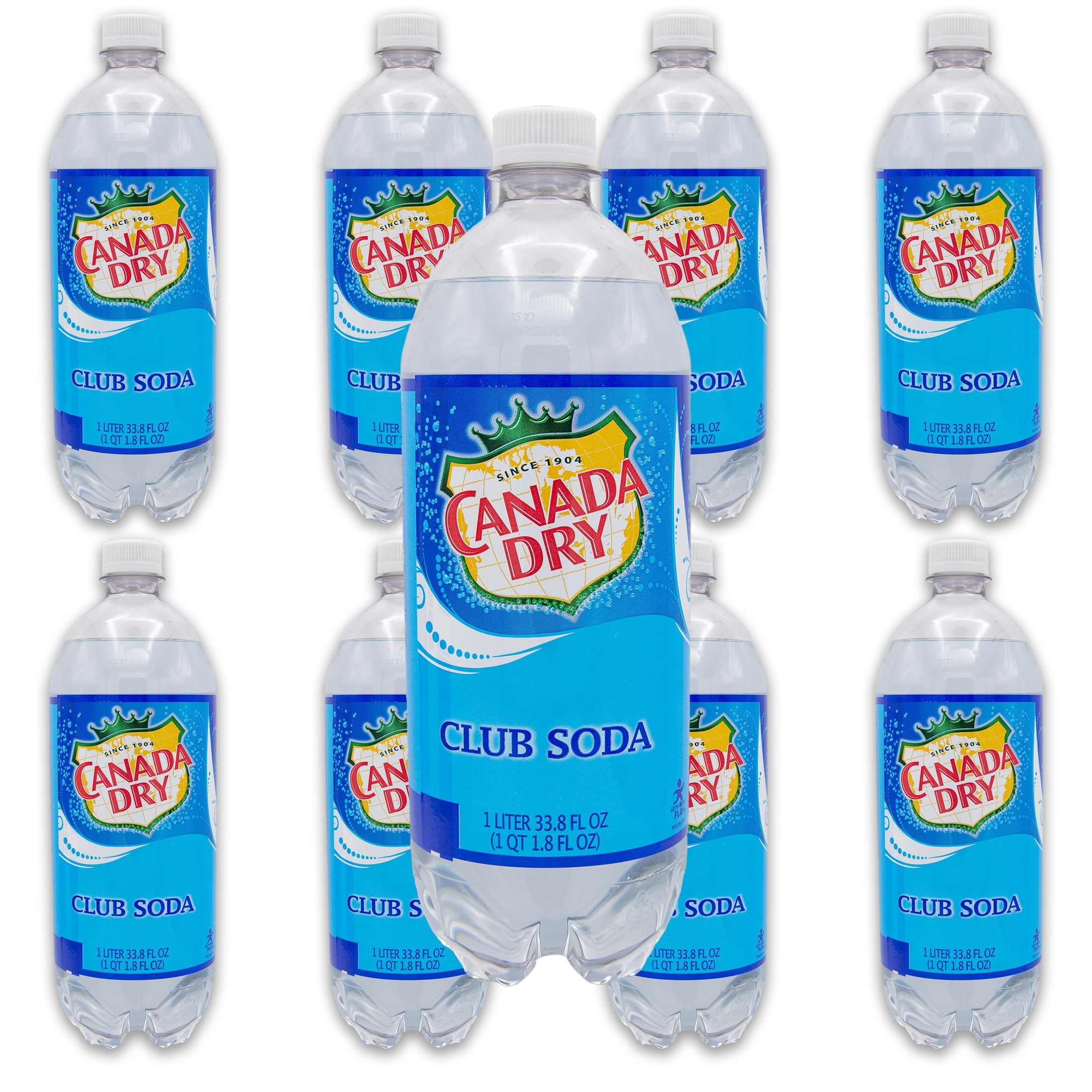 Canada Dry Club Soda, 33.8 fl oz Bottle, Pack of 8 - Walmart.com