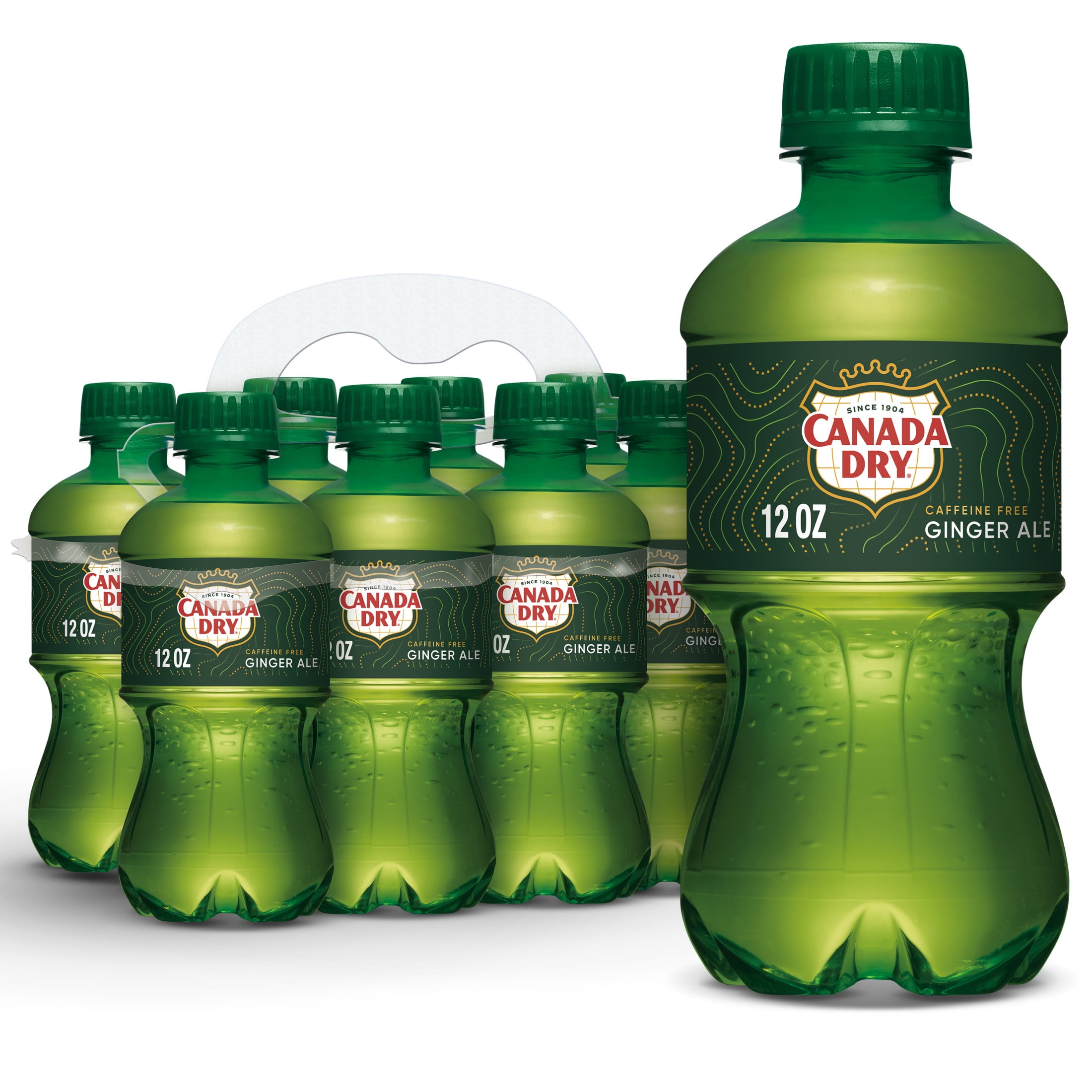 Canada Dry Ginger Ale Soda Pop, Caffeine Free, 12 fl oz, 8 Pack Bottles ...