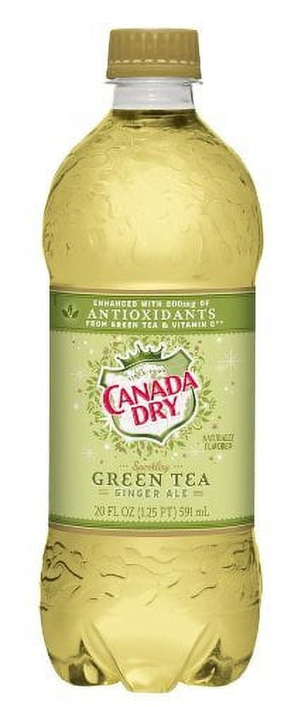 Canada Dry Green Tea Ginger Ale - All Natural Carbonated Soda, Pack of ...