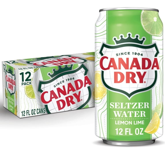 Canada Dry Lemon Lime Sparkling Seltzer Water 12 fl oz 12 x 12 fl oz ...