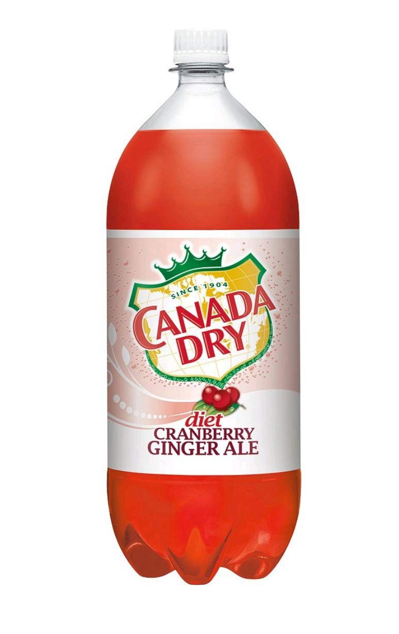 Canada Dry Zero Sugar Cranberry Ginger Ale, 67.6 Fl Oz Bottle, Sugar ...