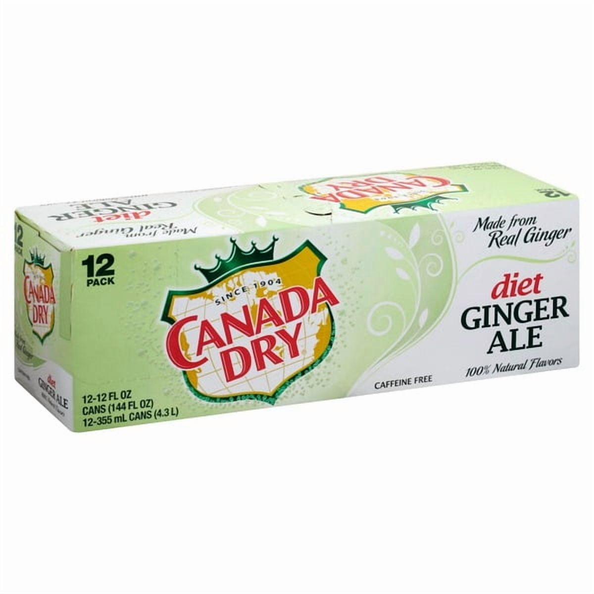 Canada Dry Zero Sugar Ginger Ale 12 oz 12 x 12 oz - Walmart.com