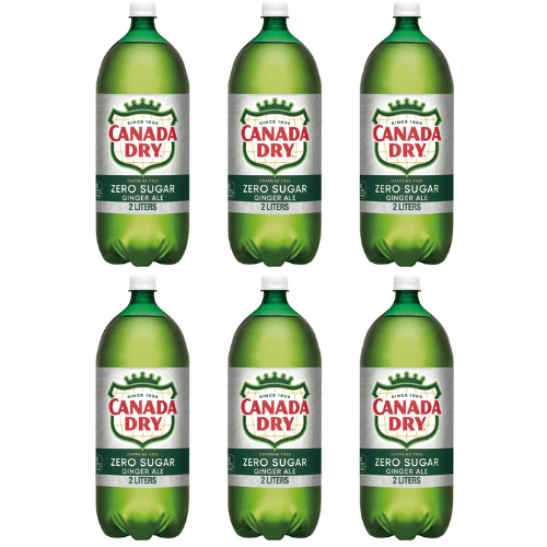 Canada Dry Zero Sugar Ginger Ale, 6 Pack, 2 Liter Bottles – Caffeine ...