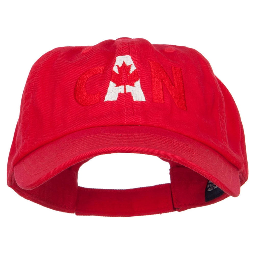Canada Embroidered Low Profile Cap - Red OSFM - Walmart.com