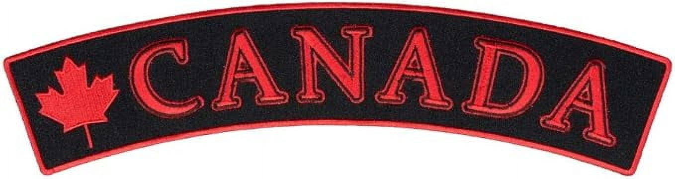 Canada Flag Black Rocker Patch, Large Size - Walmart.com