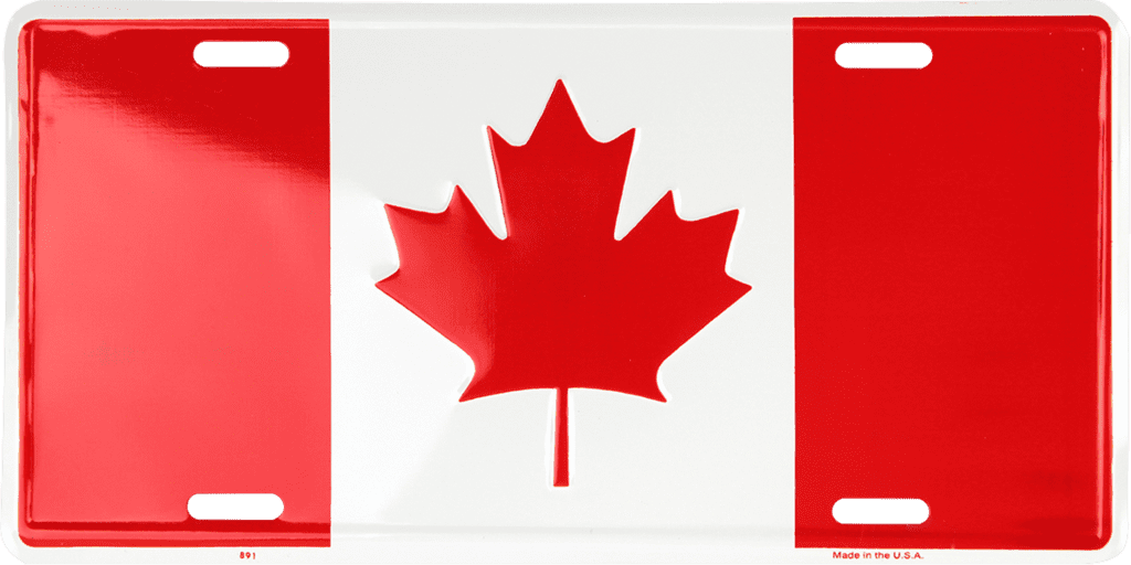 Canada Flag Canadian Flag License Plate Tag Wall Sign Man Cave FAST ...