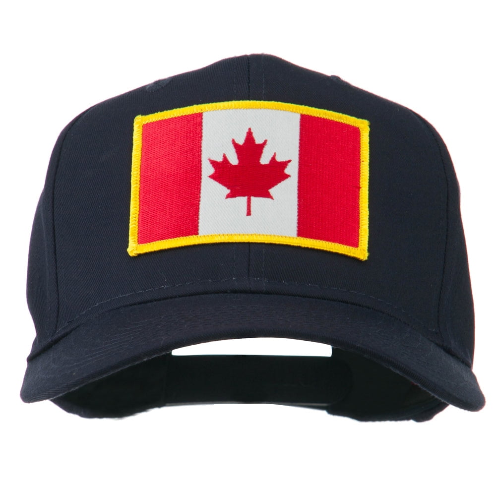 Canada Flag Embroidered Patch Cap - Navy OSFM - Walmart.com