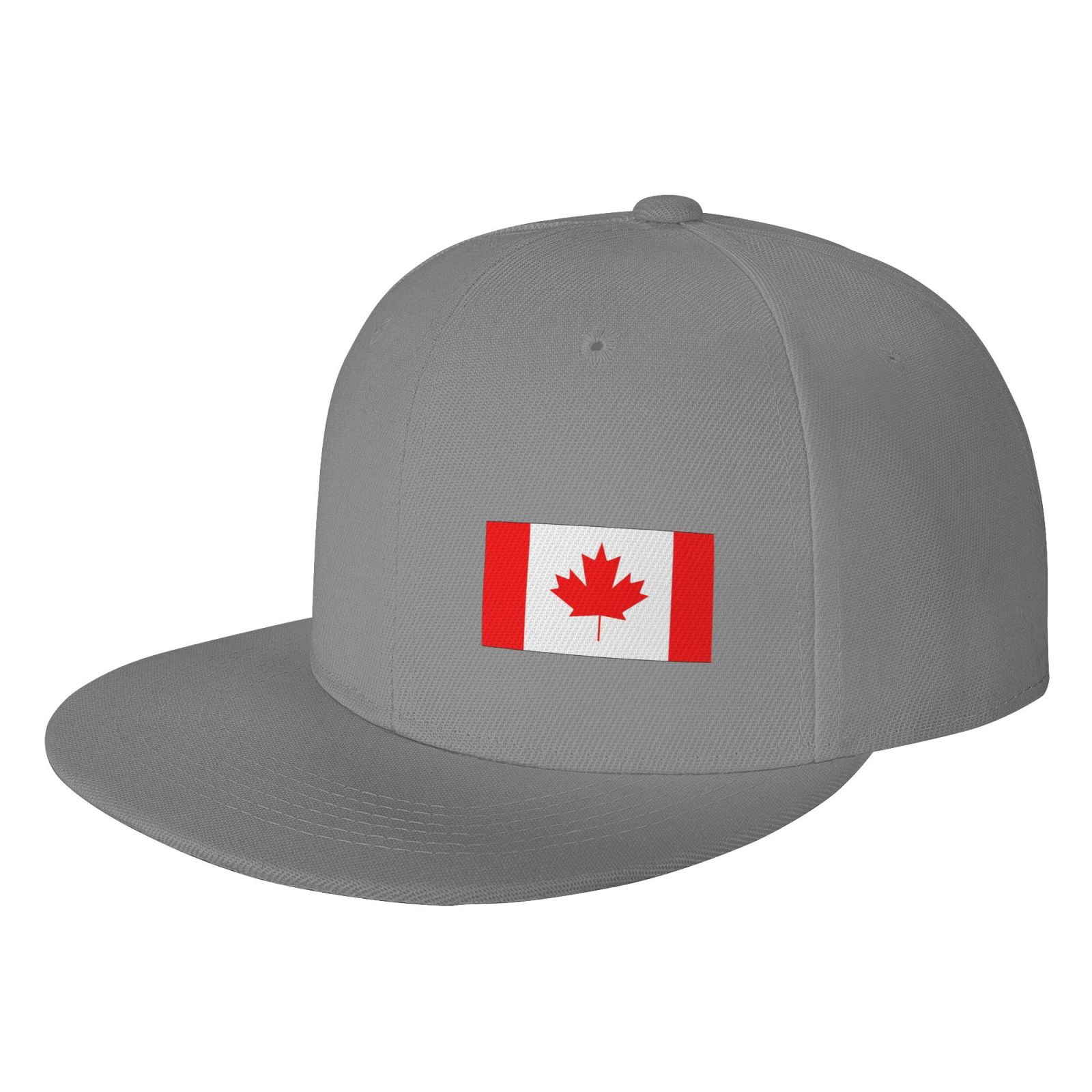Canada Flag Flat Bill Hats for Men Snapback Skull Skateboard Hats ...