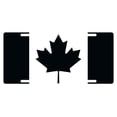 Canada Flag License Plate Black & White Version - Aluminum ( 12 inch x ...