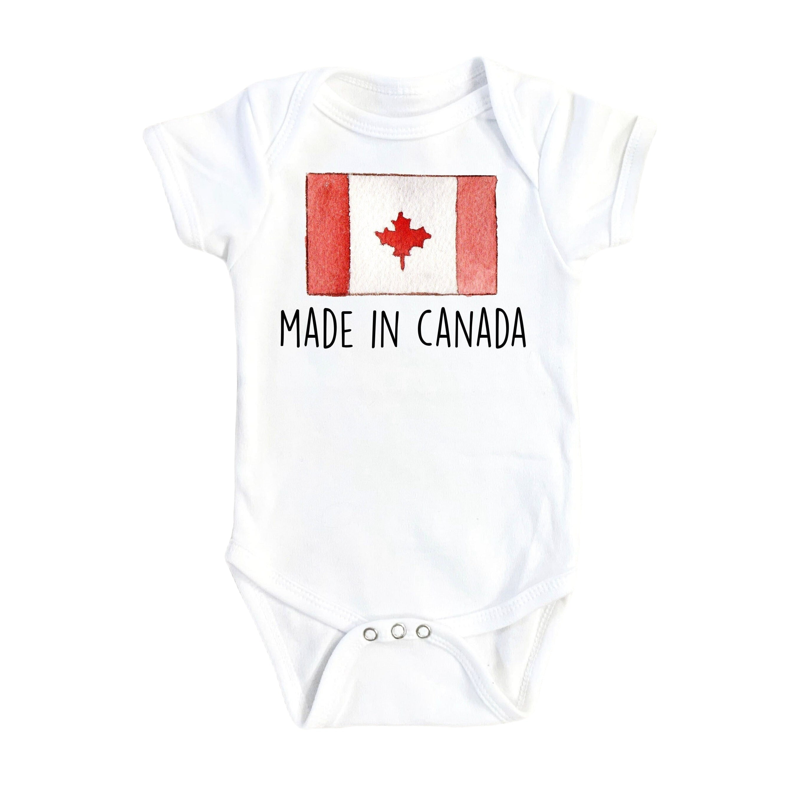 Canada Flag Made - Baby Boy Girl Clothes Infant Bodysuit Funny Cute ...