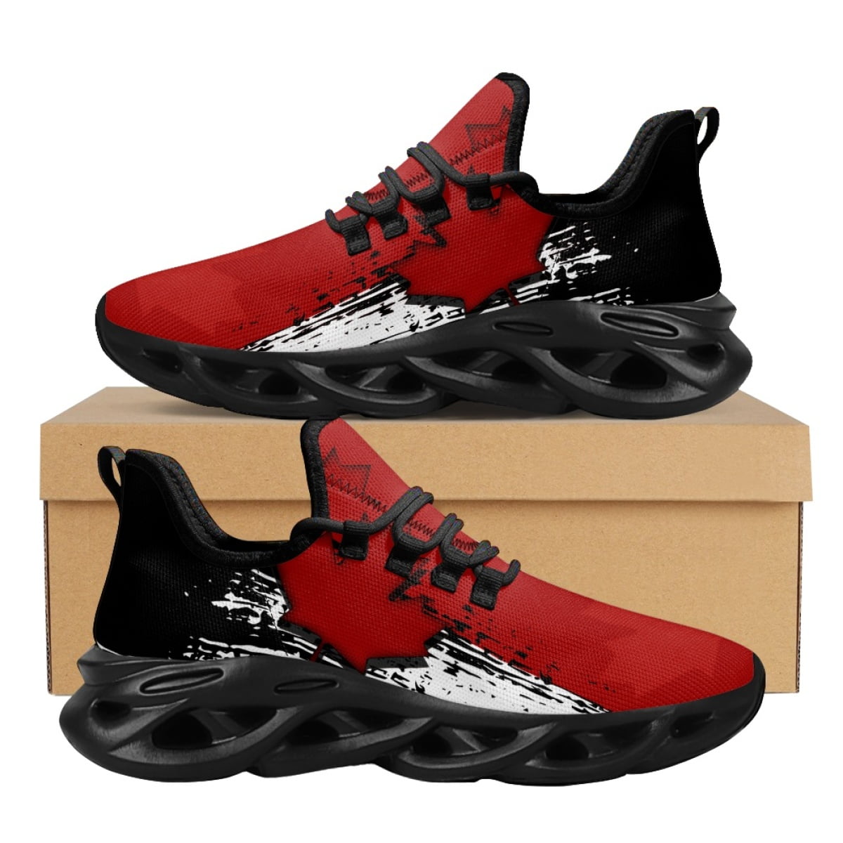 Canada Flag Mesh Sneakers Lightweight Lace-up Running Shoes for Womens ...