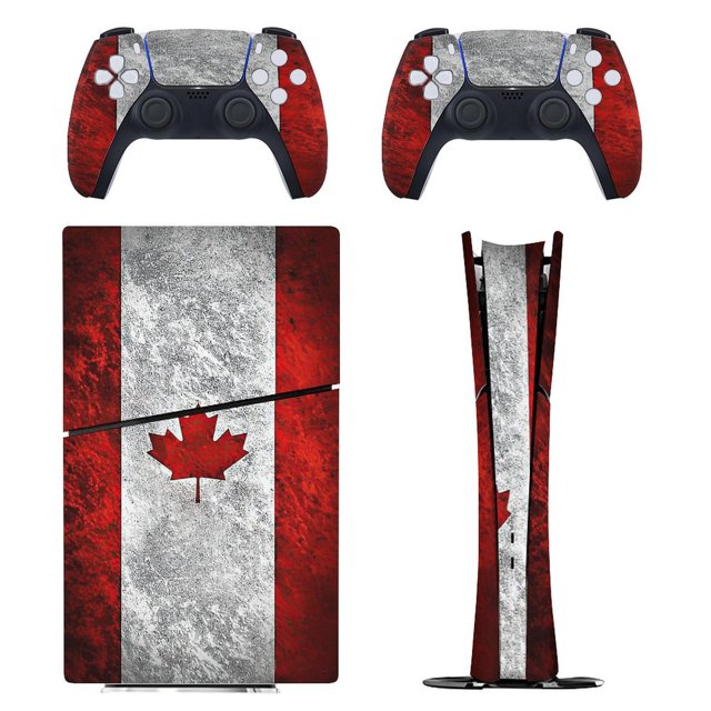 Canada Flag PS5/PS5 Slim Digital Disc Skin Sticker For Console And ...