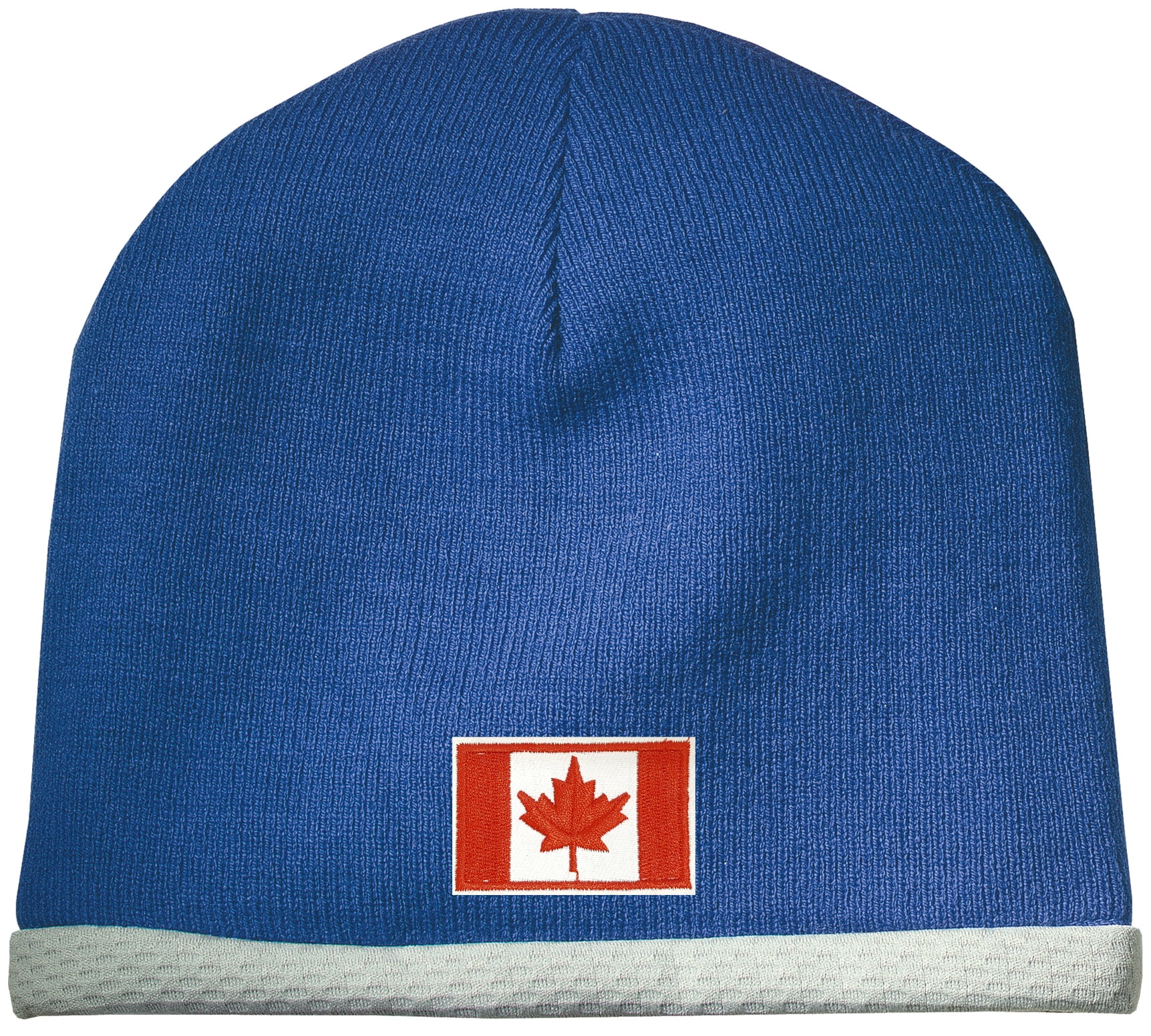 Canada Flag Patch Performance Beanie Hat - Royal - Walmart.com