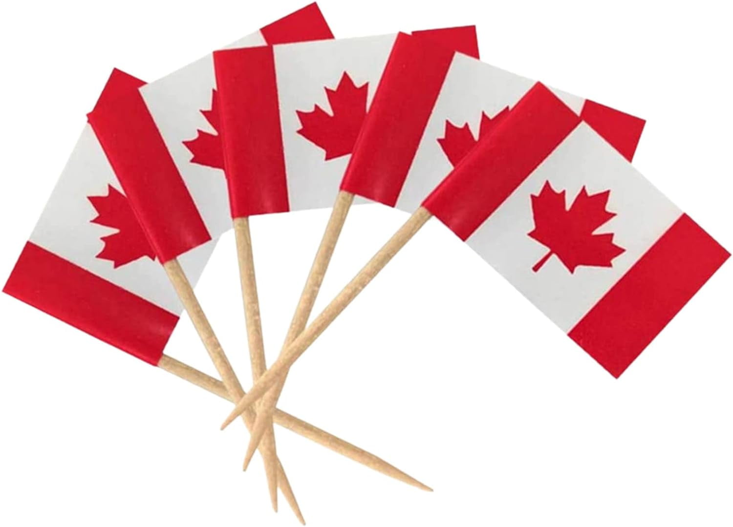Canada Flag Toothpicks,Small Food Cup Cake Topper for Canada Day ...