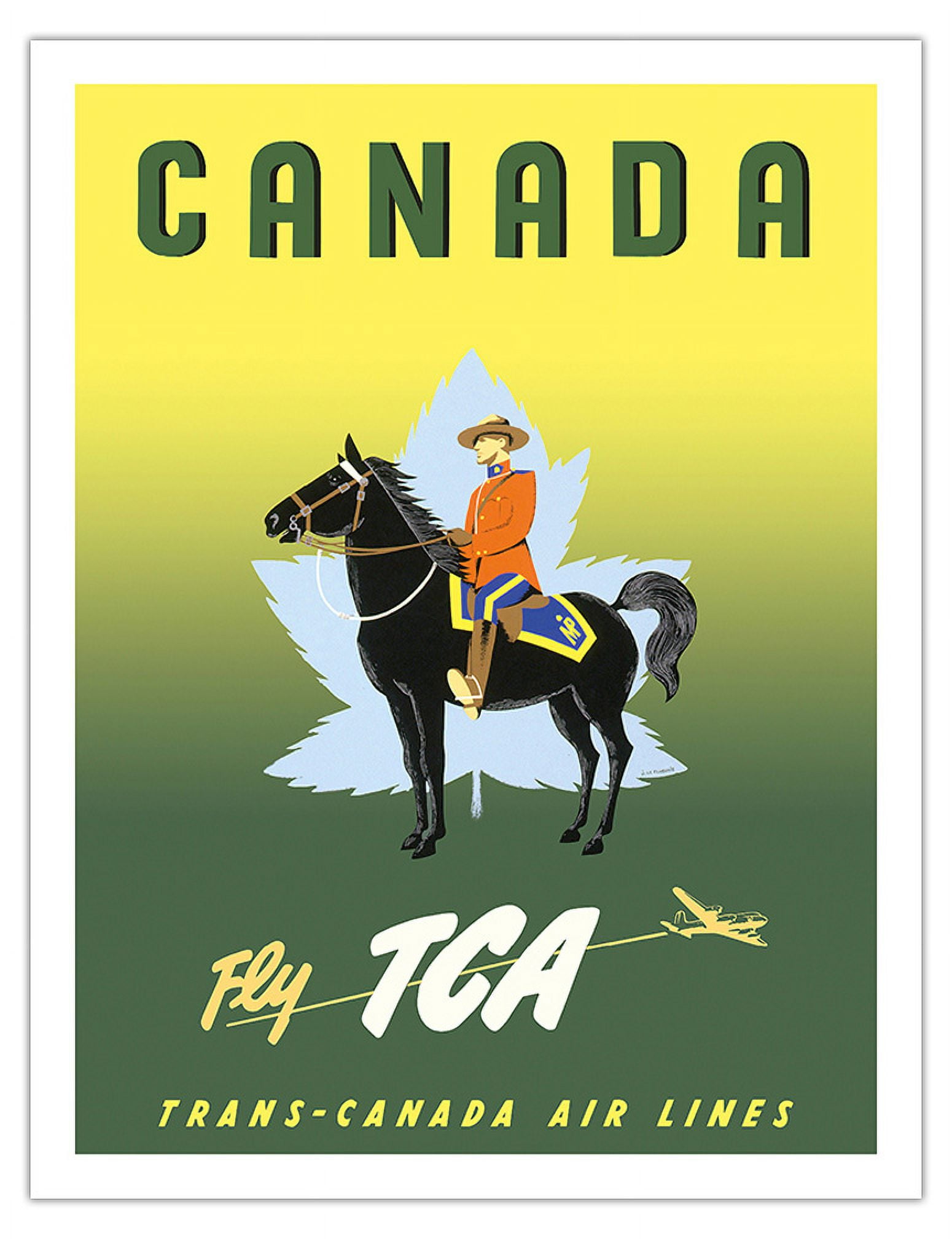 Canada - Fly TCA (Trans-Canada Air Lines) - Royal Canadian Mounties ...
