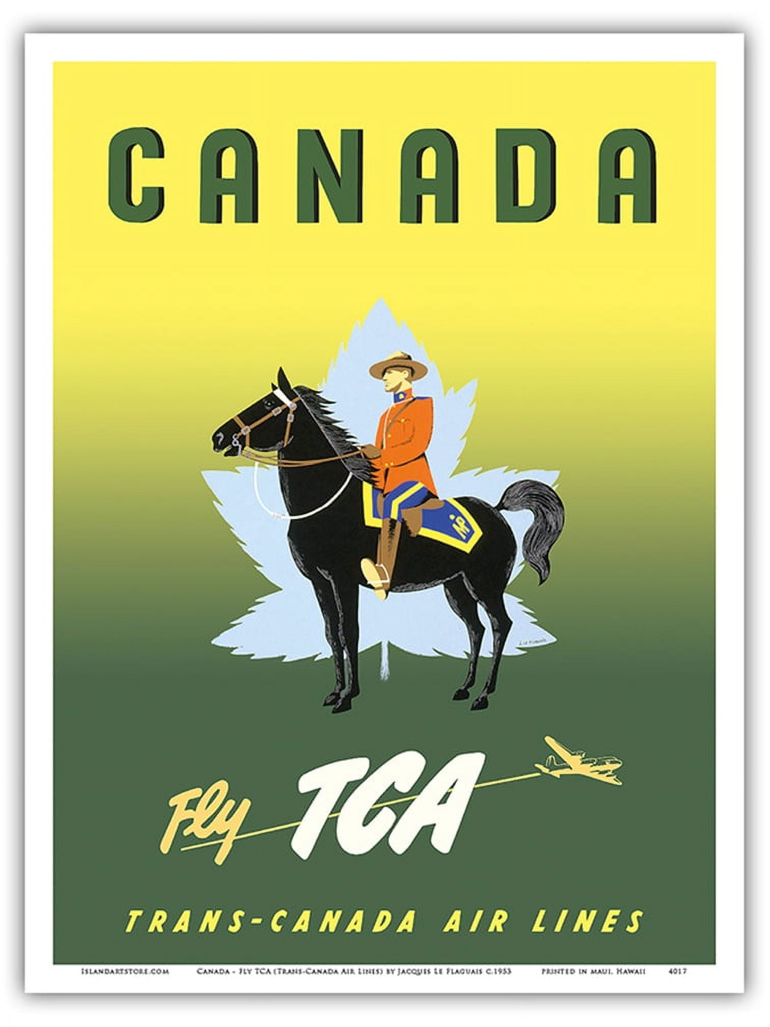 Canada - Fly TCA (Trans-Canada Air Lines) - Royal Canadian Mounties ...