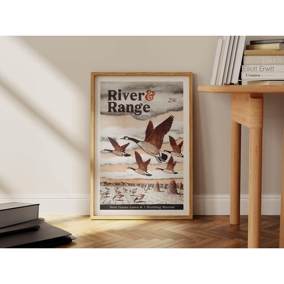 Canada Geese Hunting Wall Art, Unframed Paper Print Size 12x18 ...