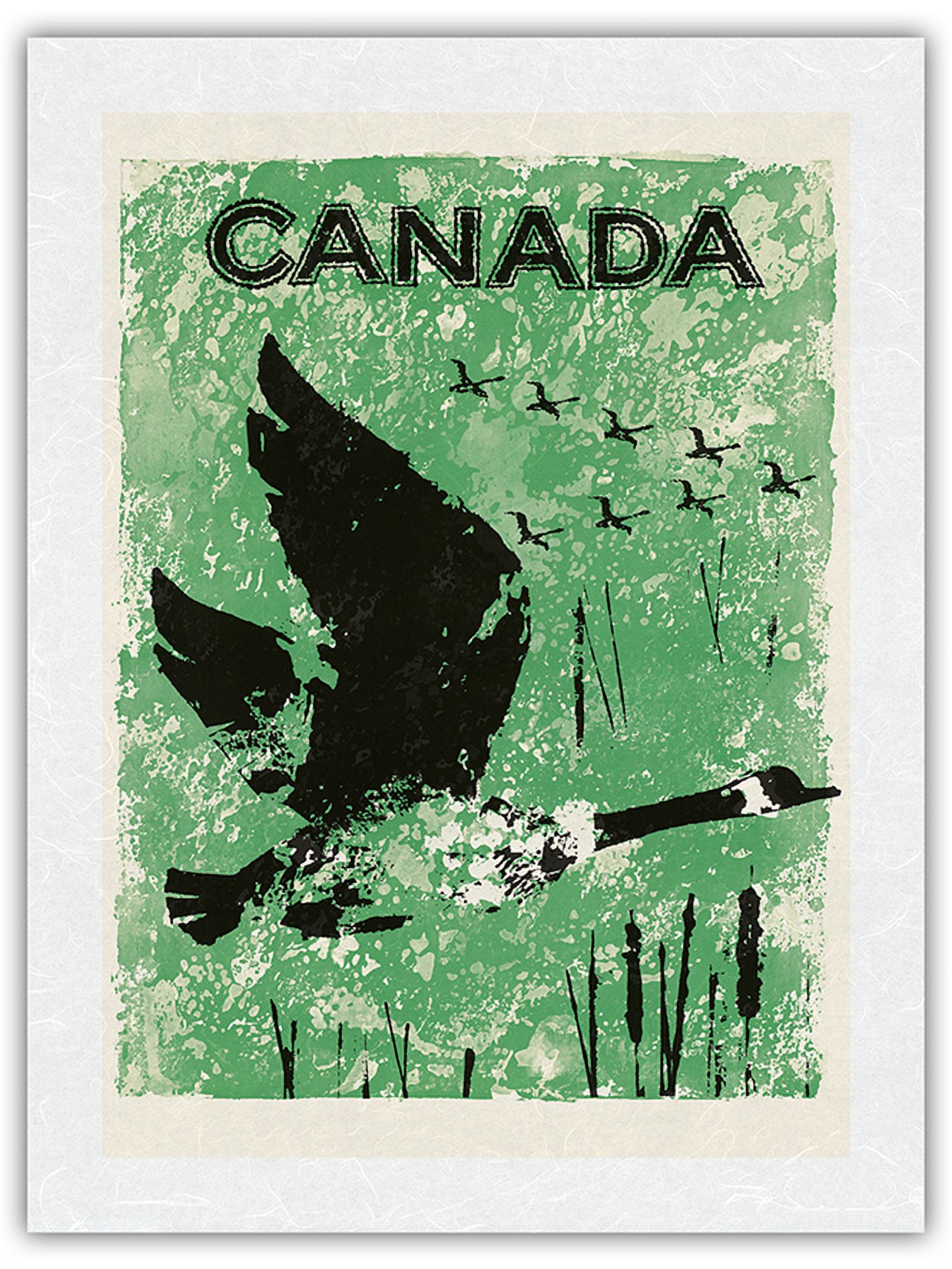 Canada - Geese - Vintage Travel Poster c.1960 - Japanese Unryu Rice ...