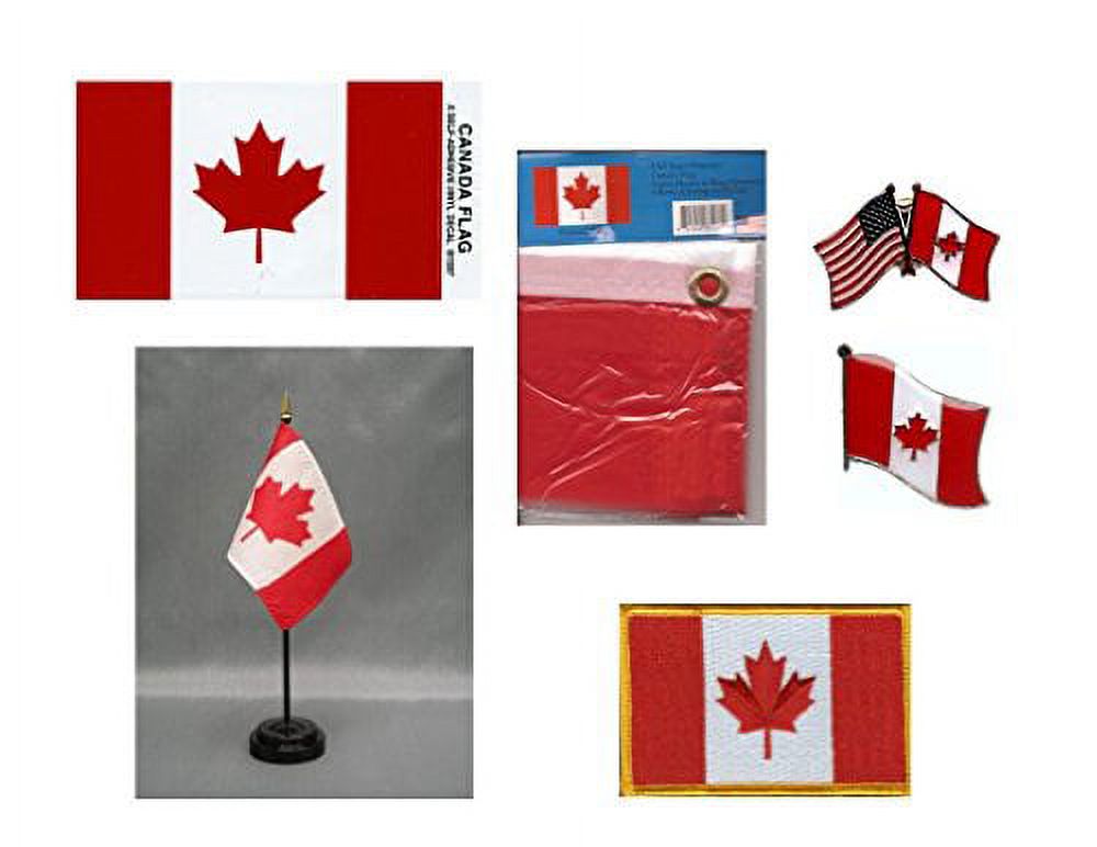 Canada Heritage Flag Pack - Includes a Canadian 3x5' Flag, Vinyl Flag ...