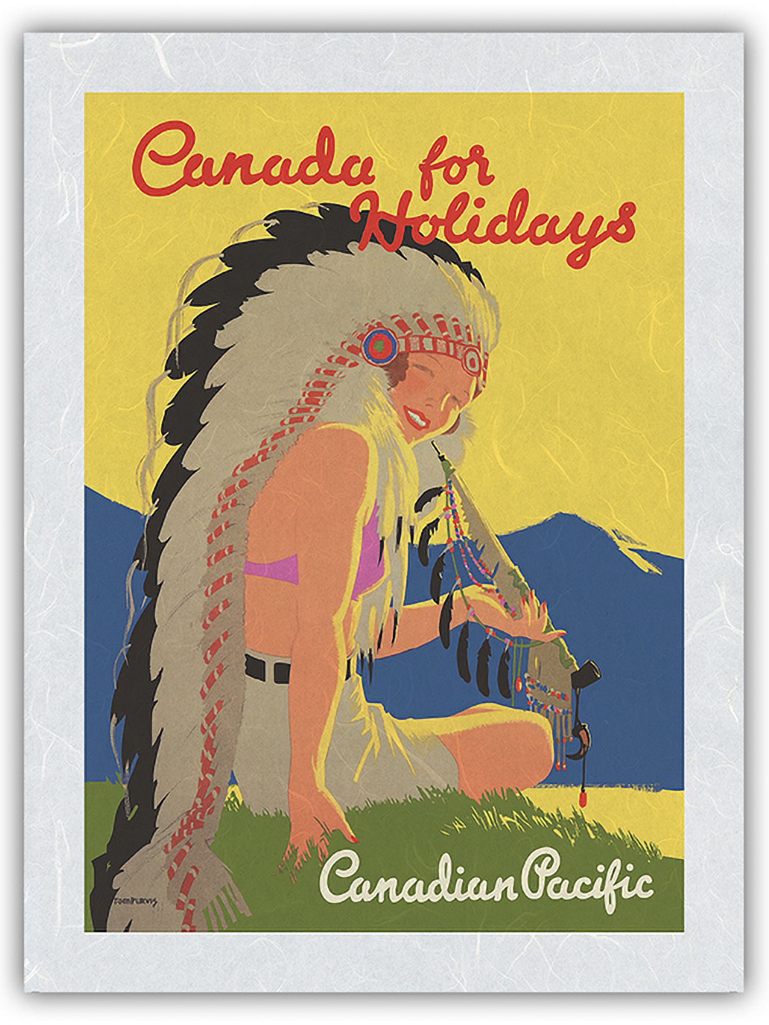 Canada for Holidays - Canadian Pacific - Vintage Railroad Travel Poster ...