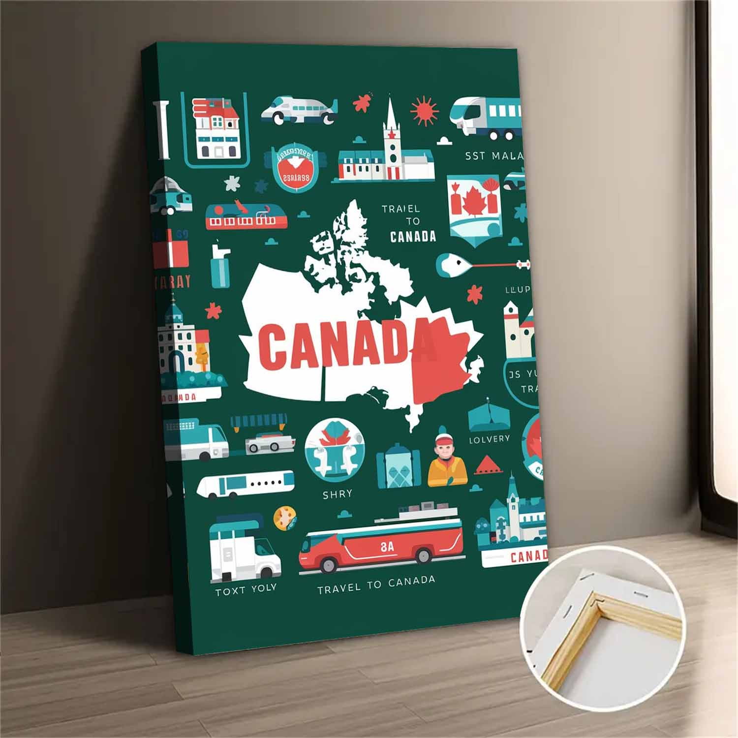 Canada Map Wall Art Canvas Print Decoration Home Decor - Walmart.com