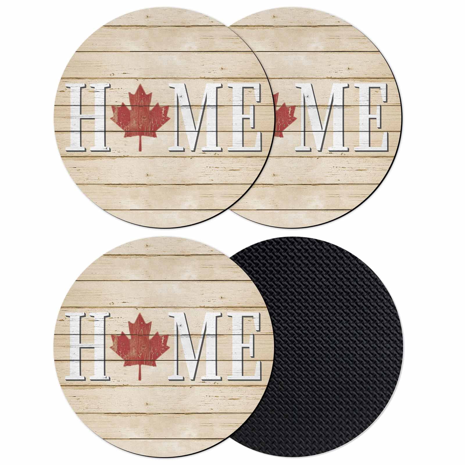 Canada Maple Home Coasters Set of 4, Absorbent Coasters for Drinks, Red ...