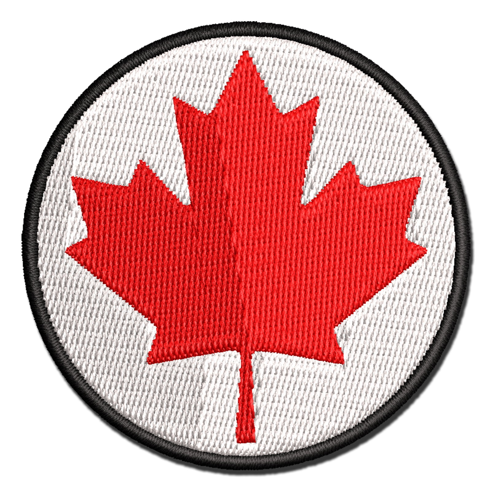 Canada Maple Leaf Applique Multi-Color Embroidered Hook & Loop Patch ...
