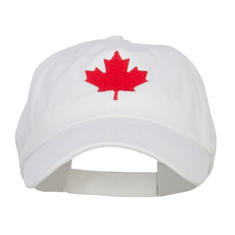 Canada Maple Leaf Embroidered Low Cap - White OSFM - Walmart.com