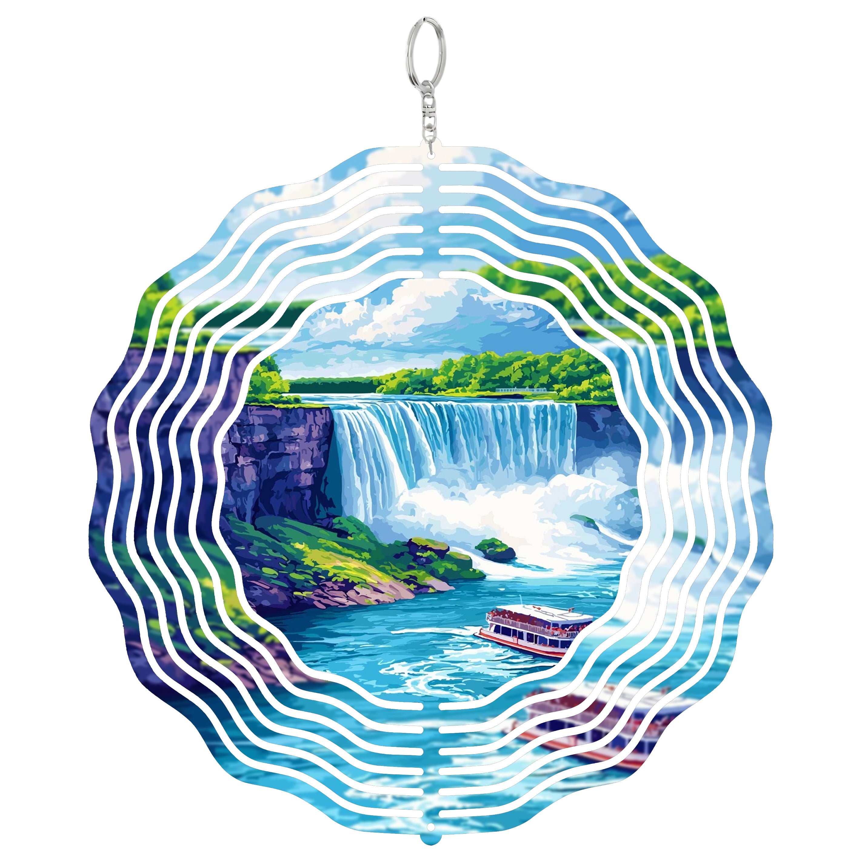 Canada Maple Leaf Nature Landscape 3D Wind Spinner Metal Kinetic ...