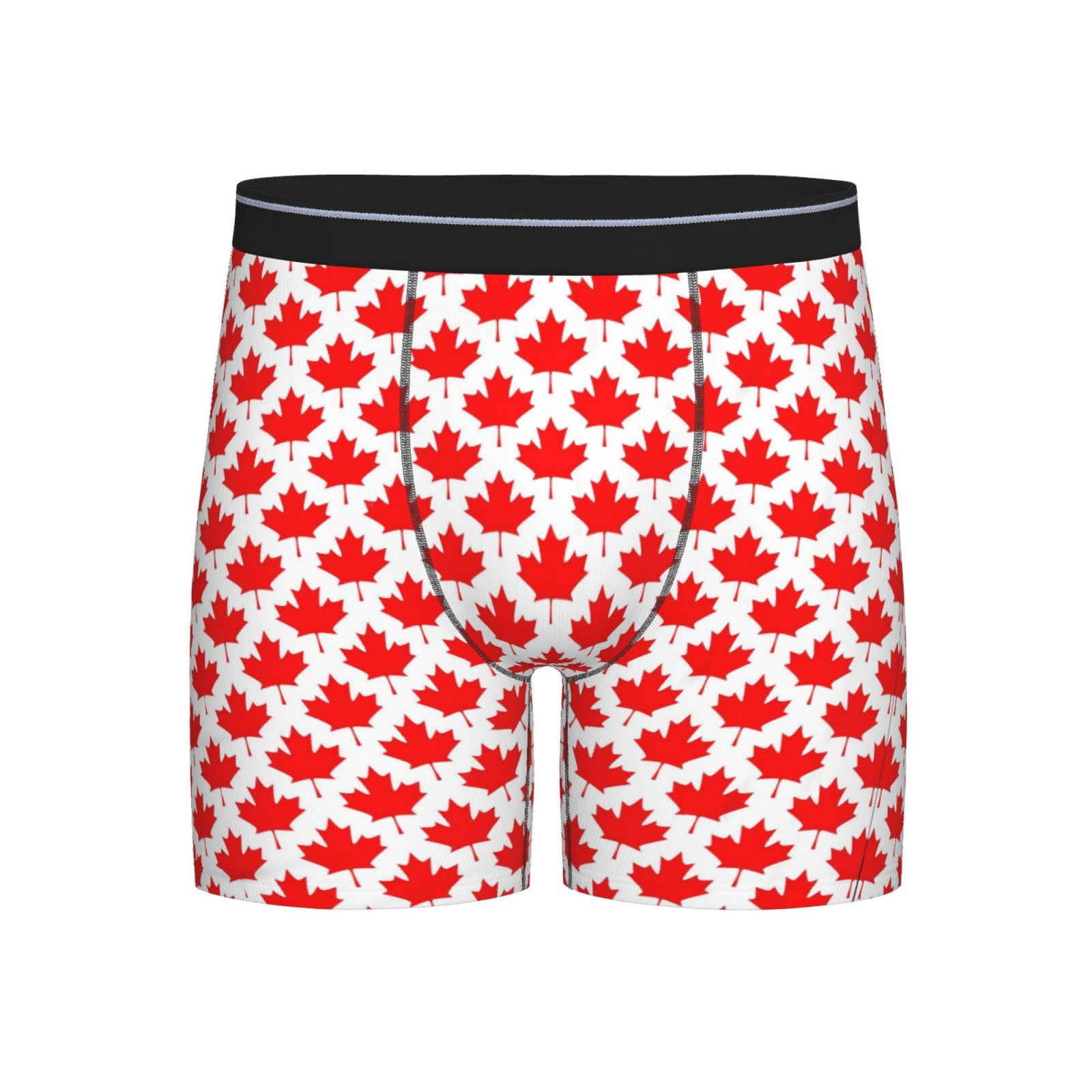 Canada Maple Leaf Pattern Boxer Briefs Novelty Underwear With Fly ...