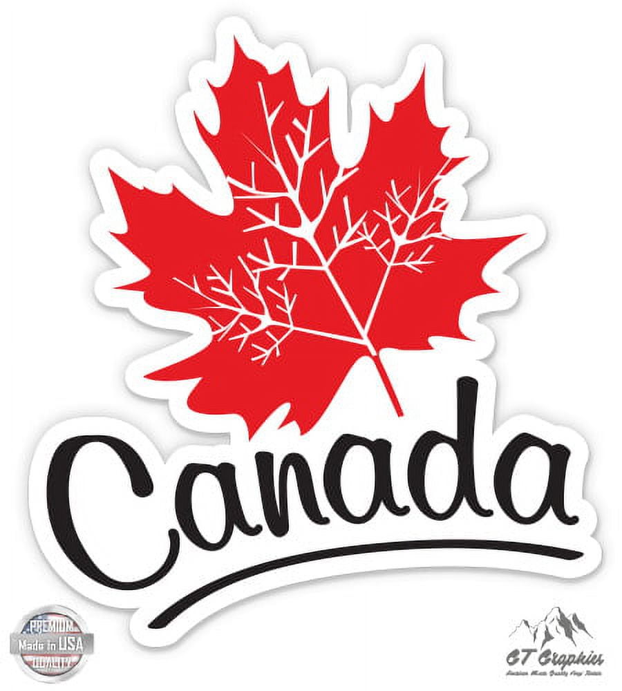 Canada Maple Leaf Travel Suitcase Sticker - 3" Vinyl Sticker - For Car ...