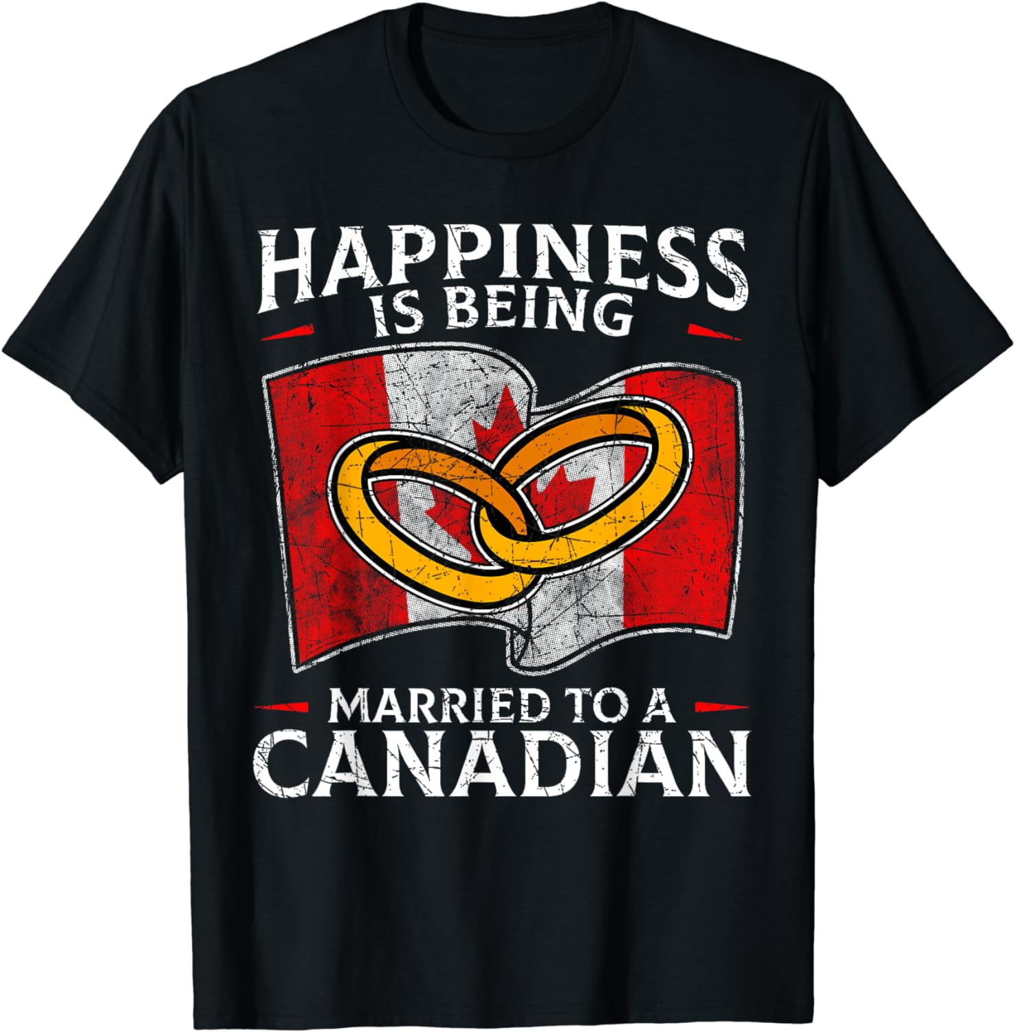 Canada Marriage Canadian Married Flag Wedded Culture Flag T-Shirt ...