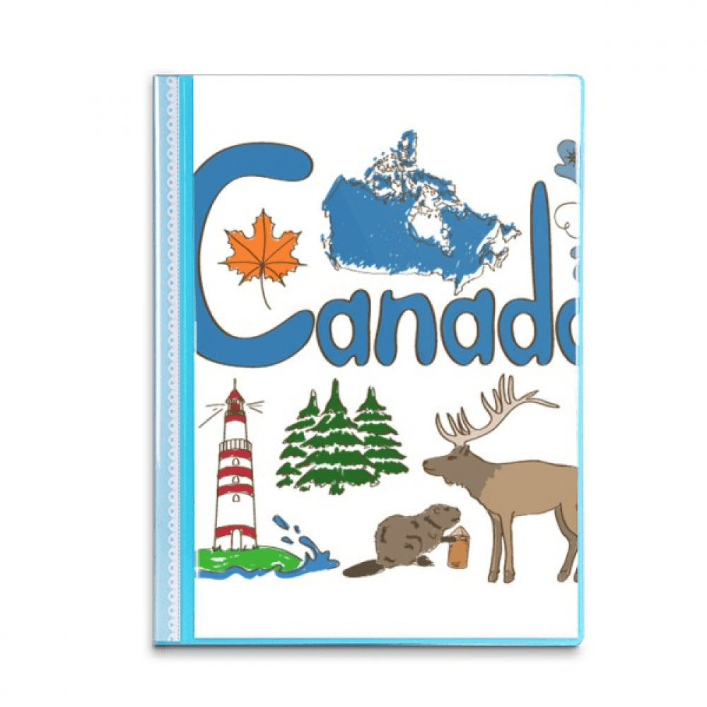 Canada National symbol Landmark Pattern Book Sheet Protectors Portfolio ...