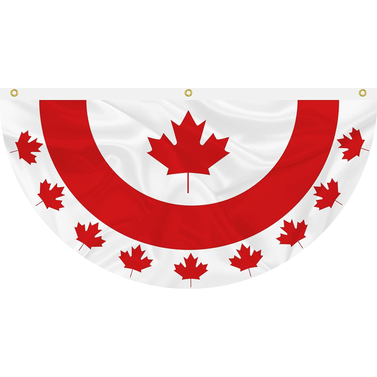 Canada Non-Pleated Fan Flag, 3 x 6 Feet Canadian Maple Leaf Flags ...