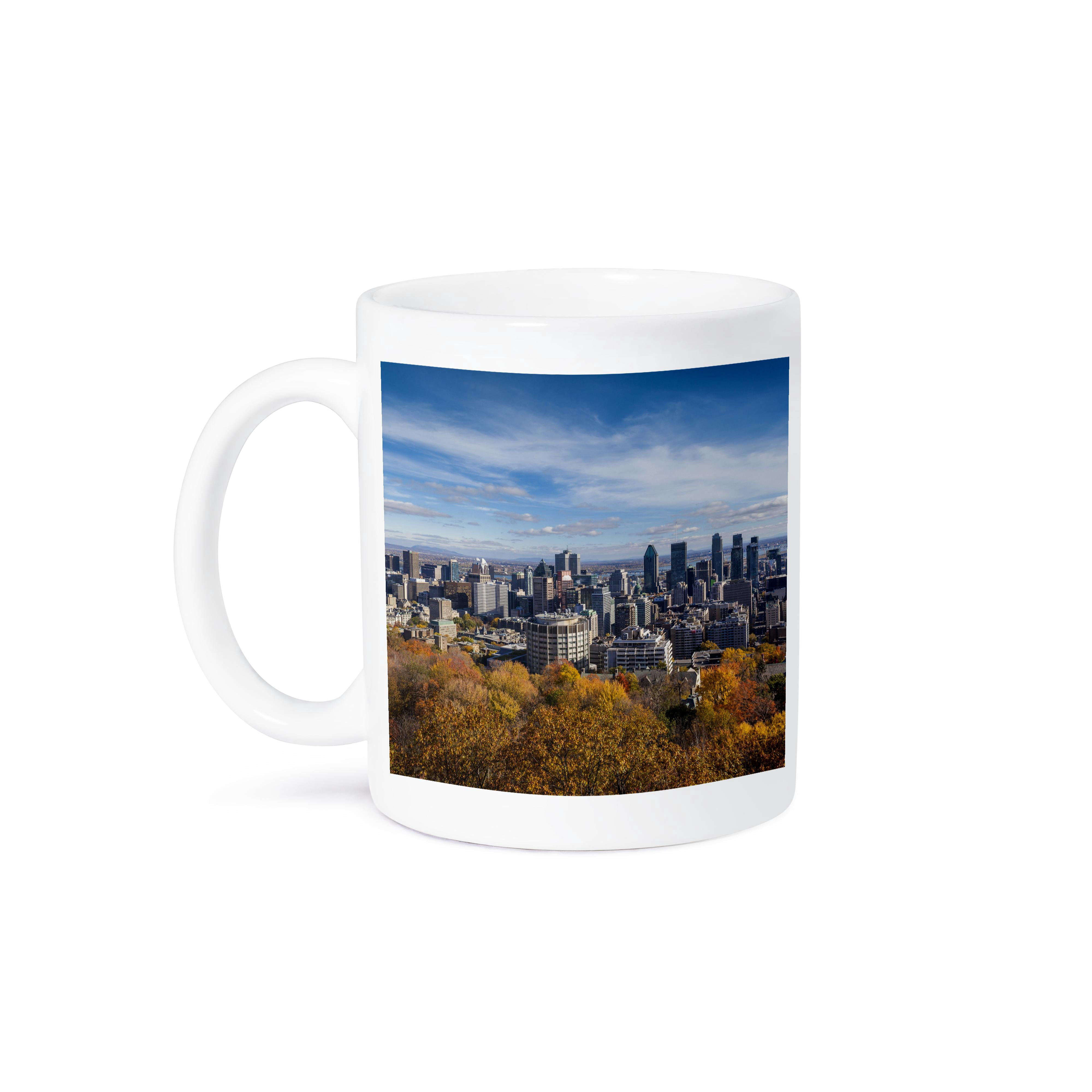 Canada, Quebec, Montreal. Elevated City Skyline From Mount Royal, 15oz ...