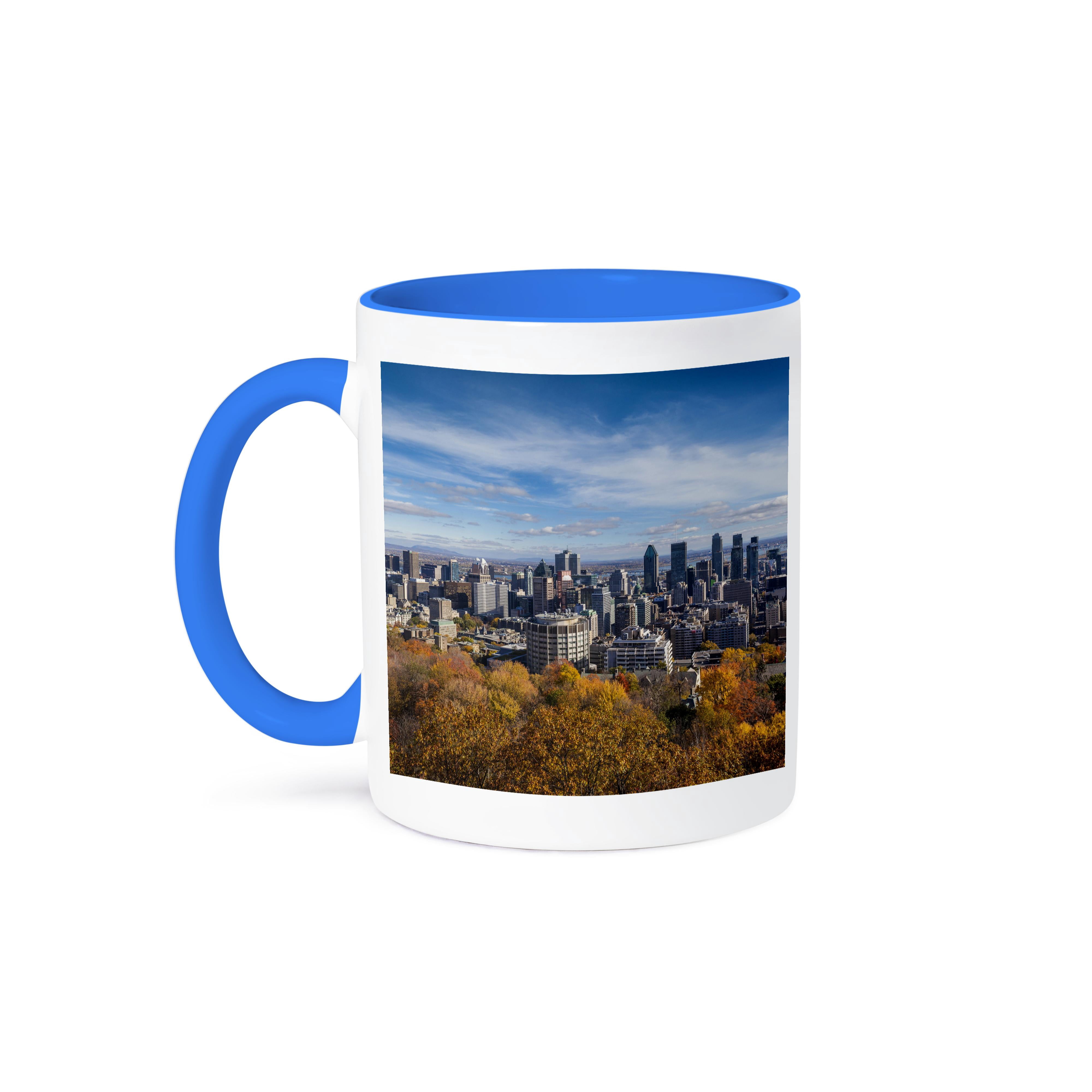 Canada, Quebec, Montreal. Elevated City Skyline From Mount Royal, 15oz ...