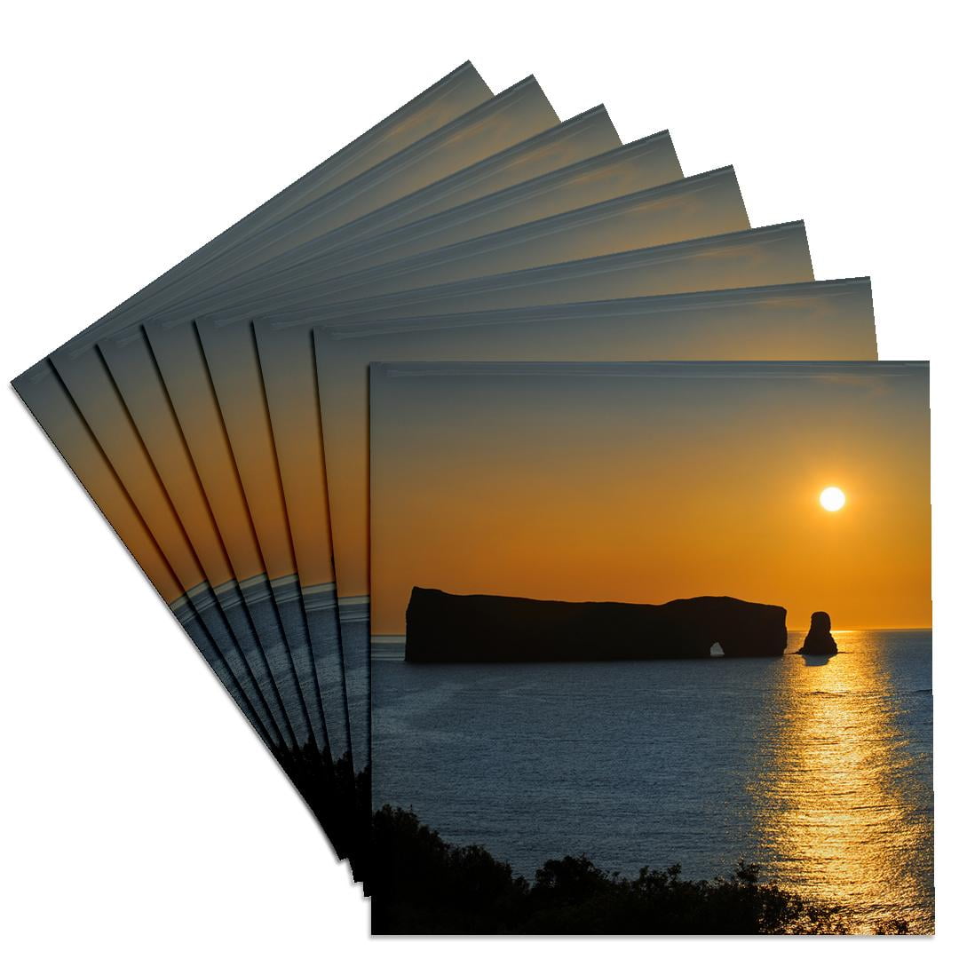 3drose, Canada, Quebec, Perce. Gaspe Peninsula at Sunrise, Set of 8 ...