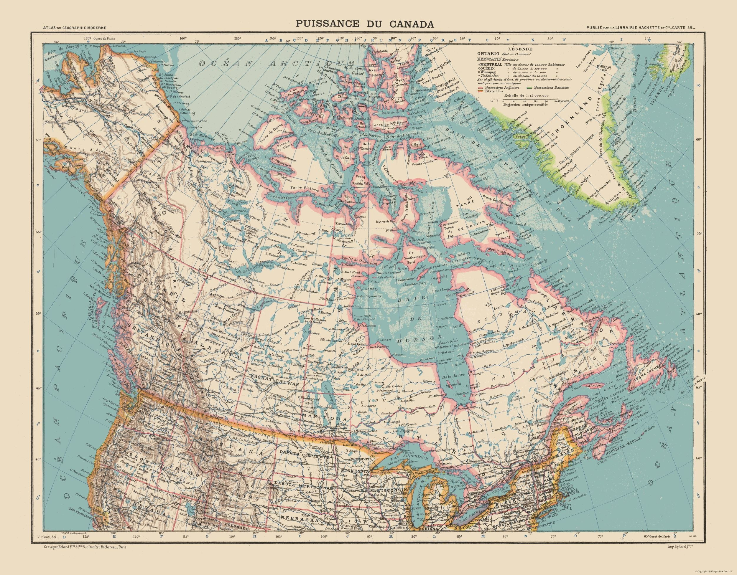 Historic Map - Canada - Schrader 1908 - 29.46 x 23 - Vintage Wall Art ...
