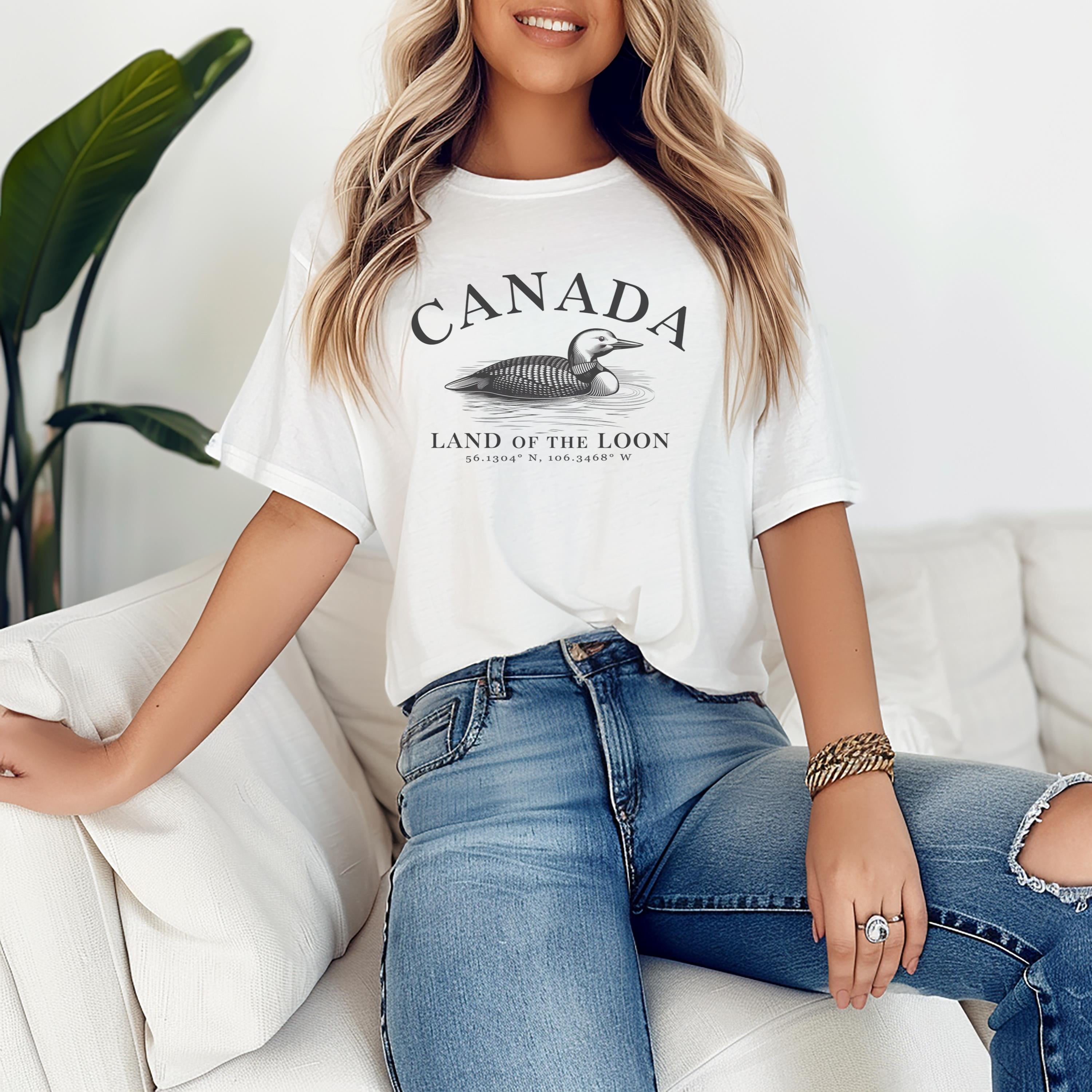 Canada Shirt, Land Of The Loon, Canadian Loon, Unisex, Women Longs ...