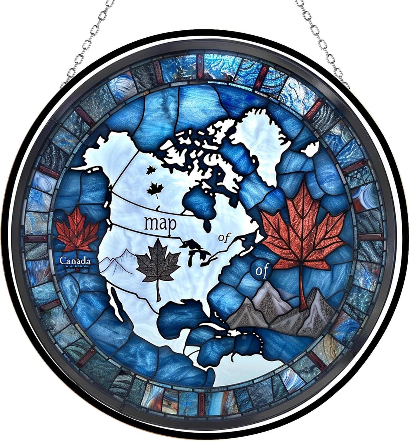 Canada Stained Glass Window Hanging, Suncatcher for Women, Stained ...