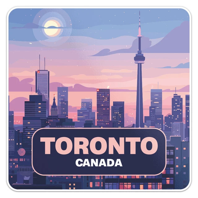 Canada Toronto City Sticker Phone Decal Water Bottle Stickers Car ...