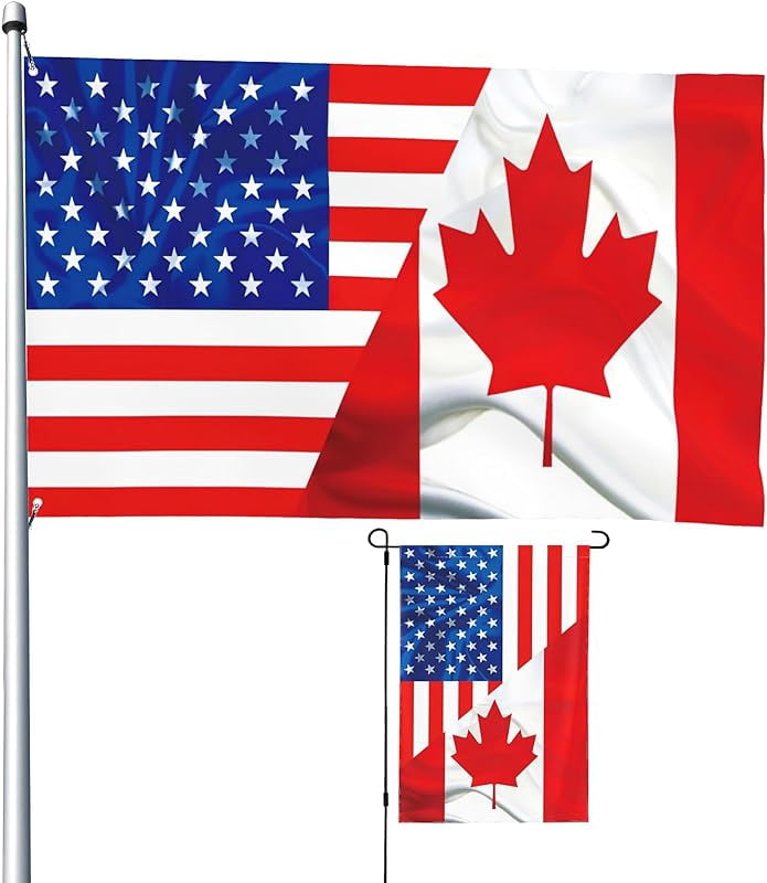 Canada USA Friendship Flag 3x5 Ft Friendly Flags and Garden Flags 12×18 ...