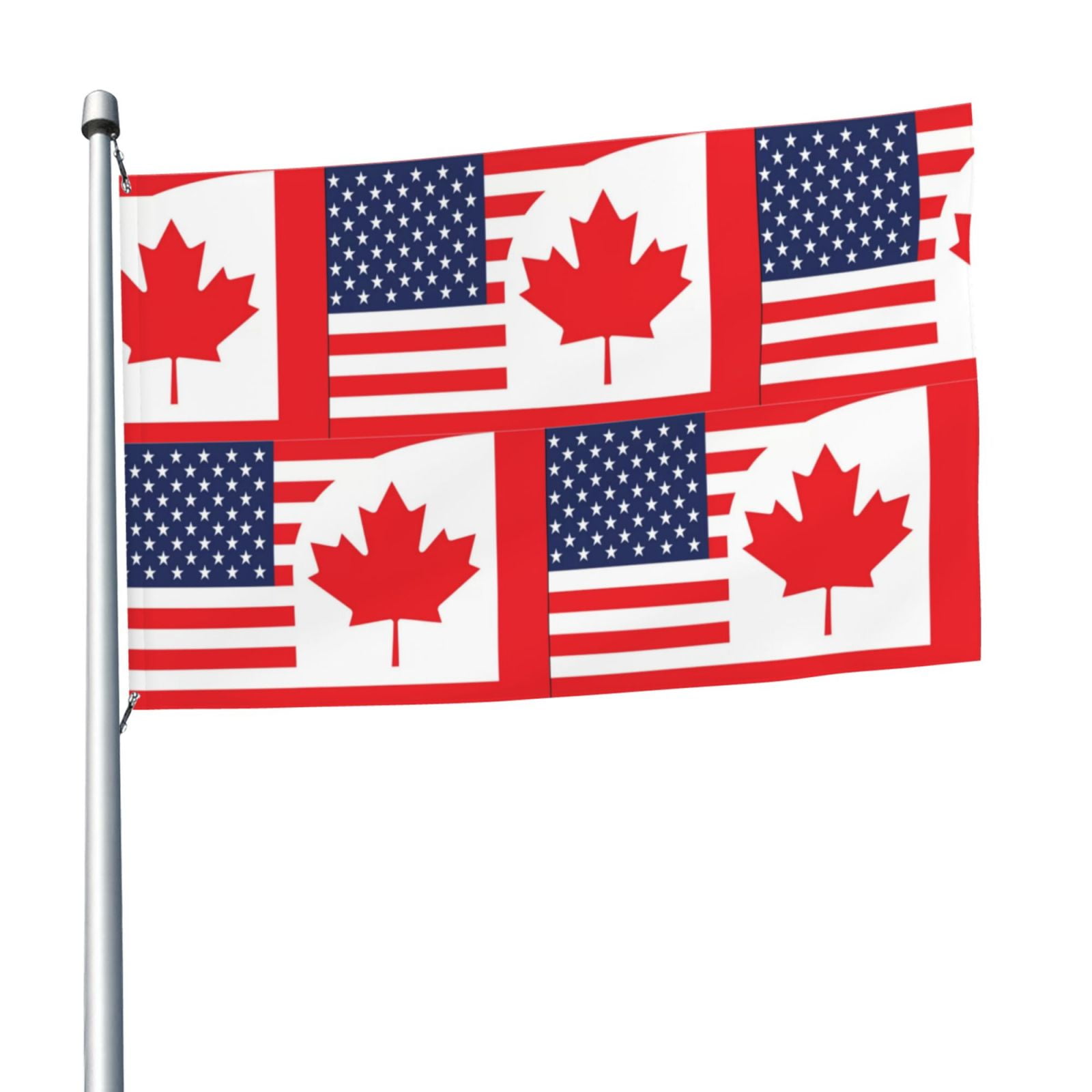 Canada Us Friendship Flag Combination Flag 5x8 Ft Print Vivid Color ...