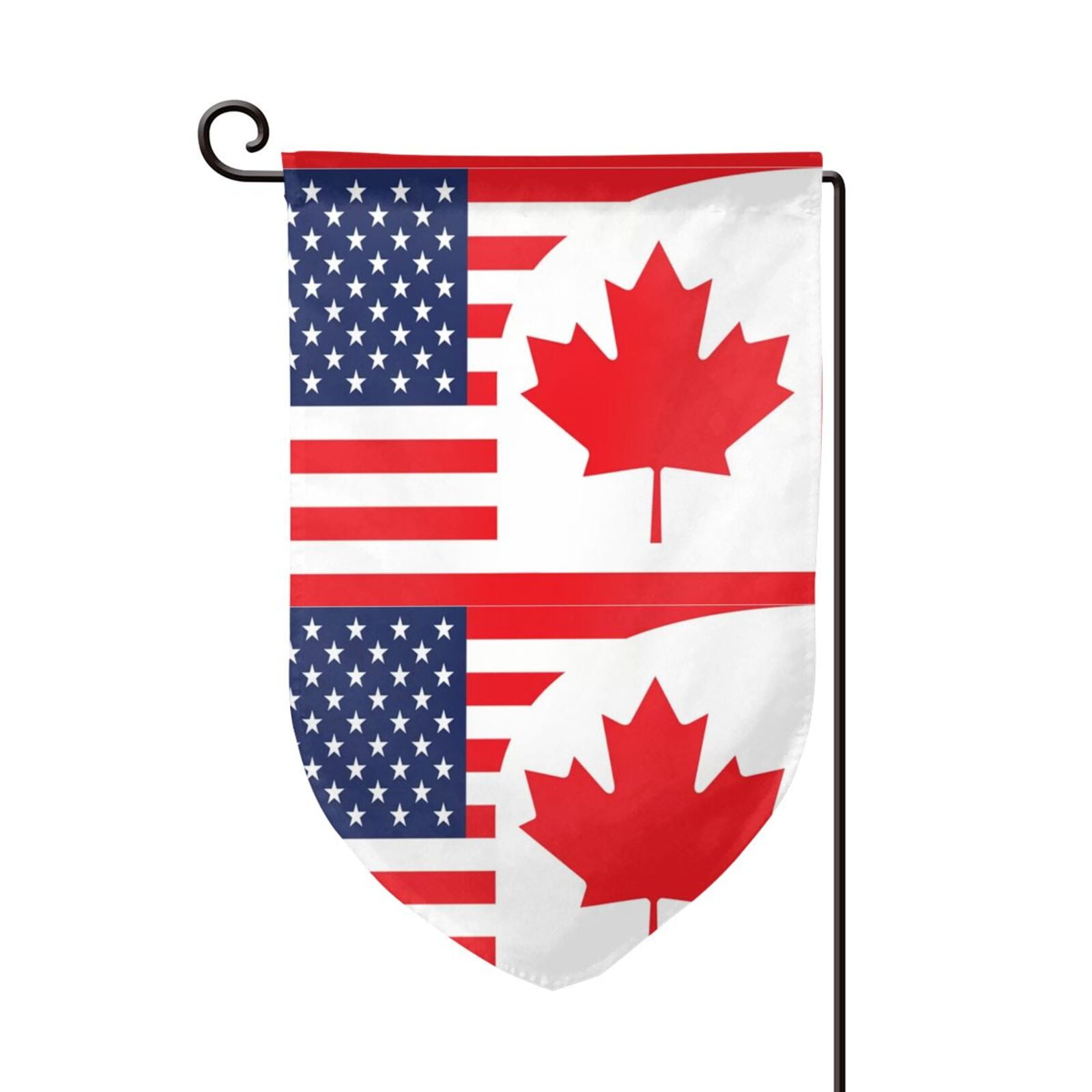 Canada Us Friendship Flag Combination Garden Flag Vertical Double Sided ...