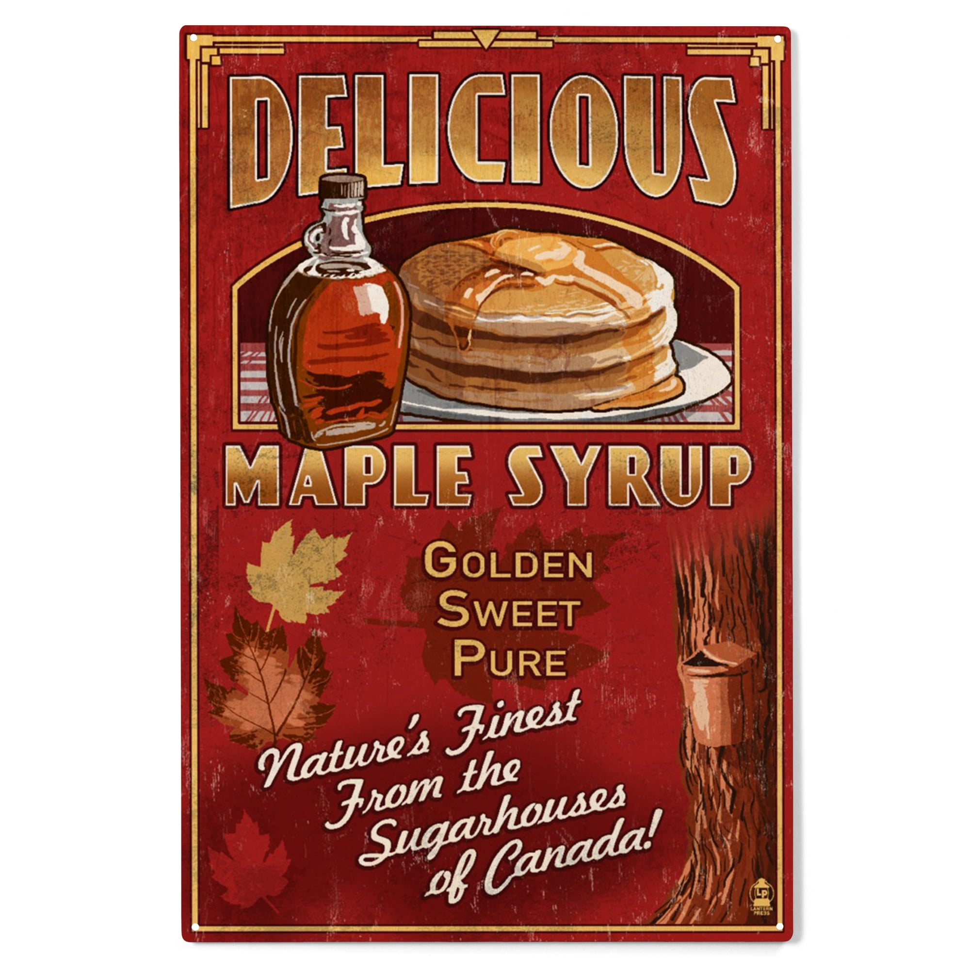 Canada, Vintage Maple Syrup Sign Birch Wood Wall Sign (10x15 Rustic ...