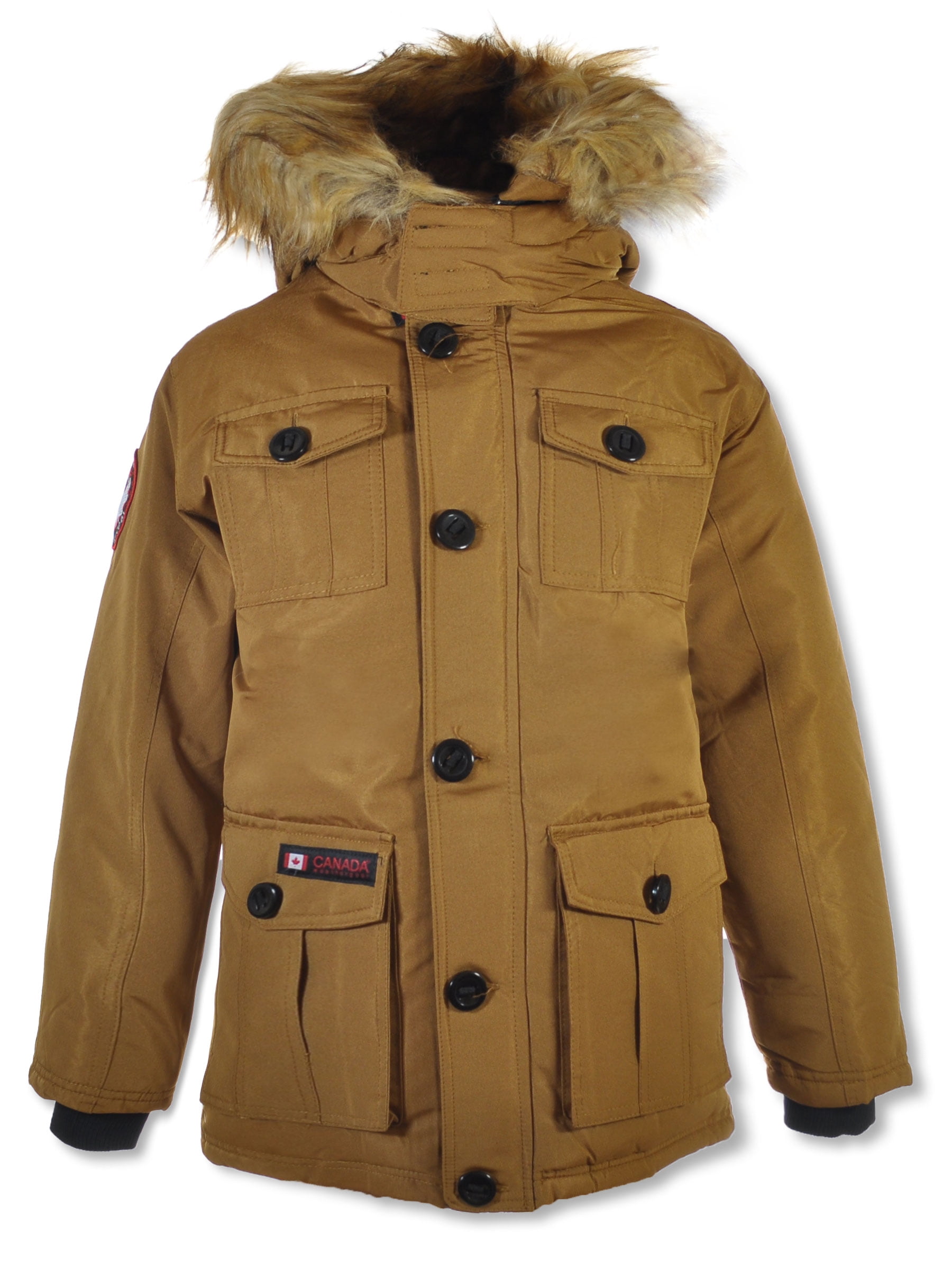 Canada Weather Gear Boys' Faux-Fur Parka Color: oak Size: 18 - 20 ...