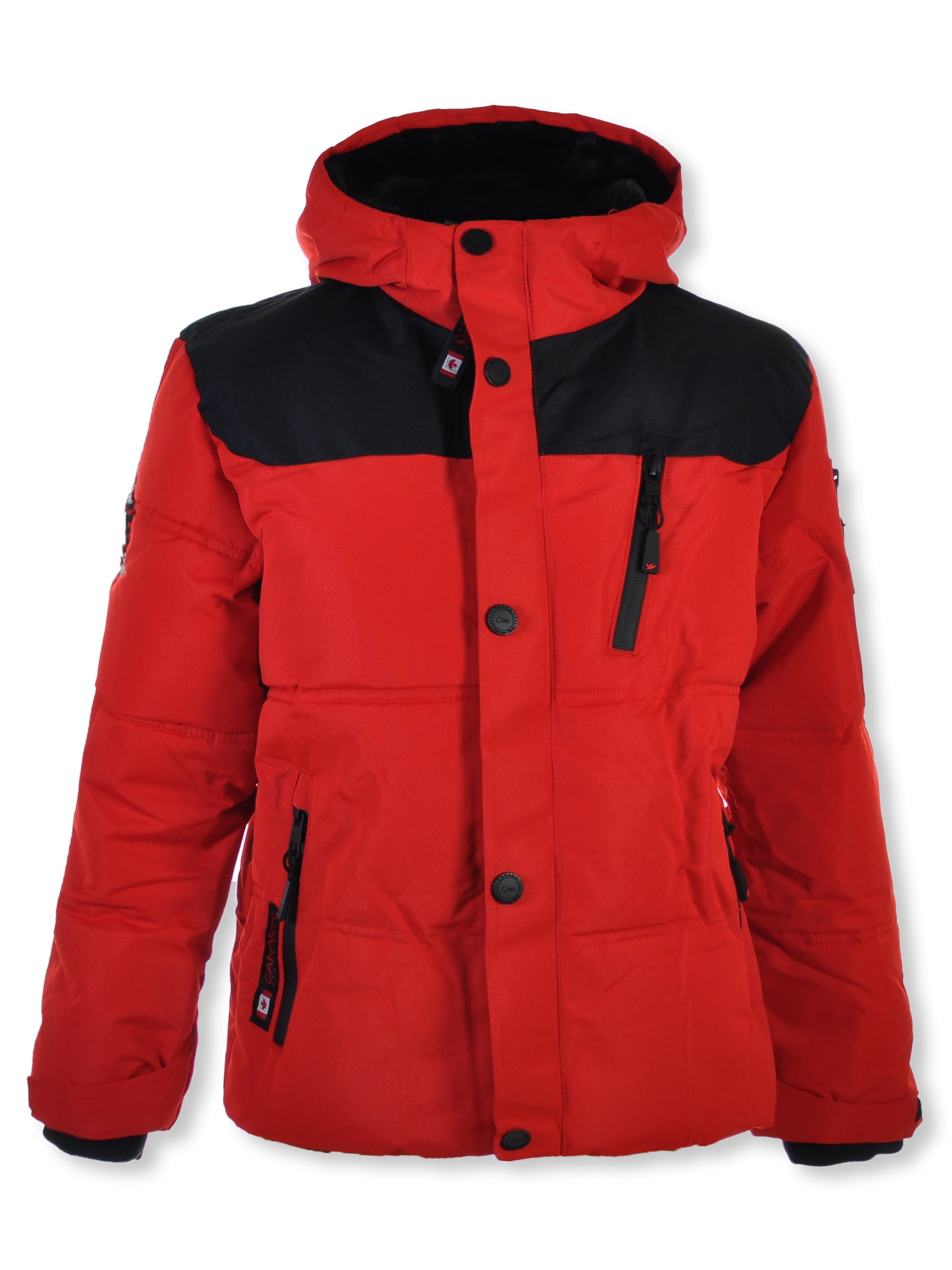 Canada Weather Gear Boys' Heavyweight Arctic Camo Puffer Jacket - red ...