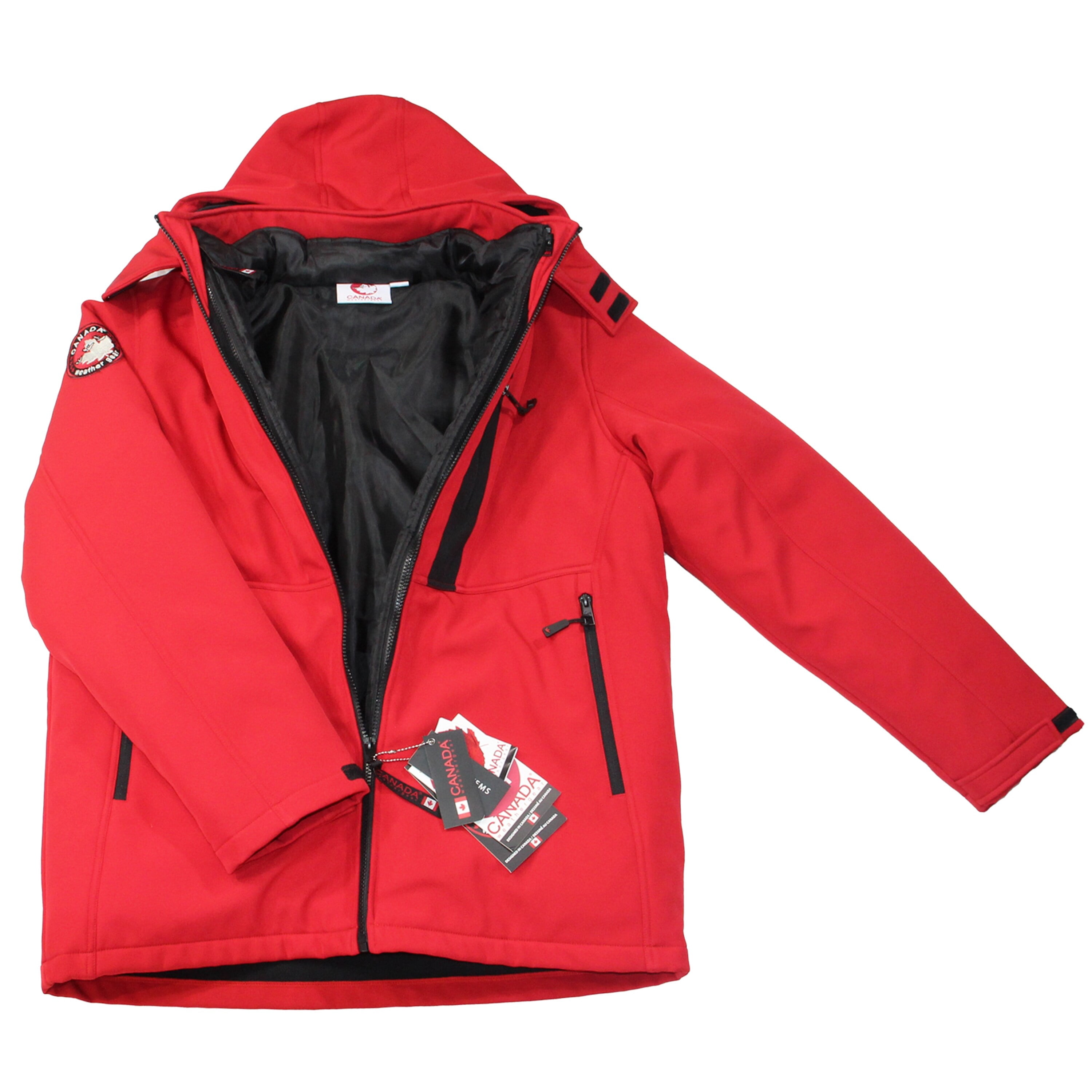 Canada Weather Gear Mens Softshell, Systems, 3 in 1 Jacket Large - Red ...