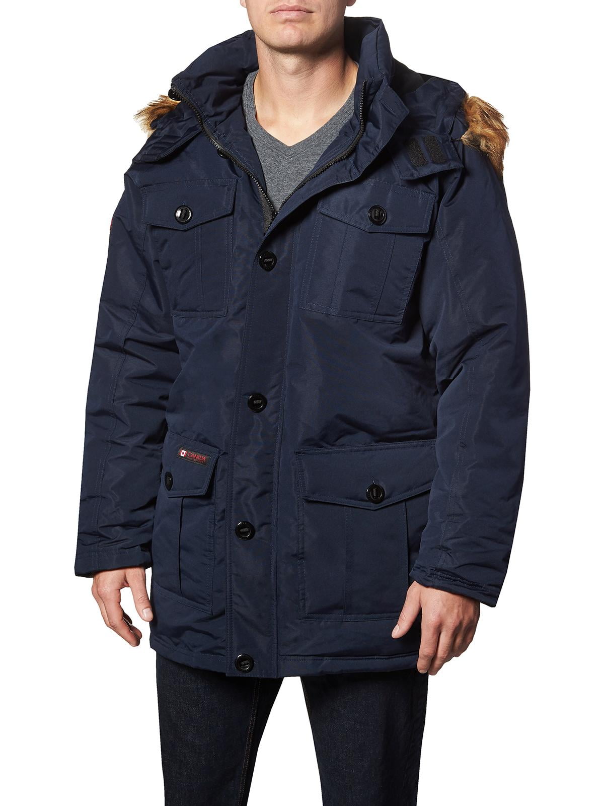 Canada Weather Gear Parka Coat for Men-Insulated Winter Jacket w/ Faux ...