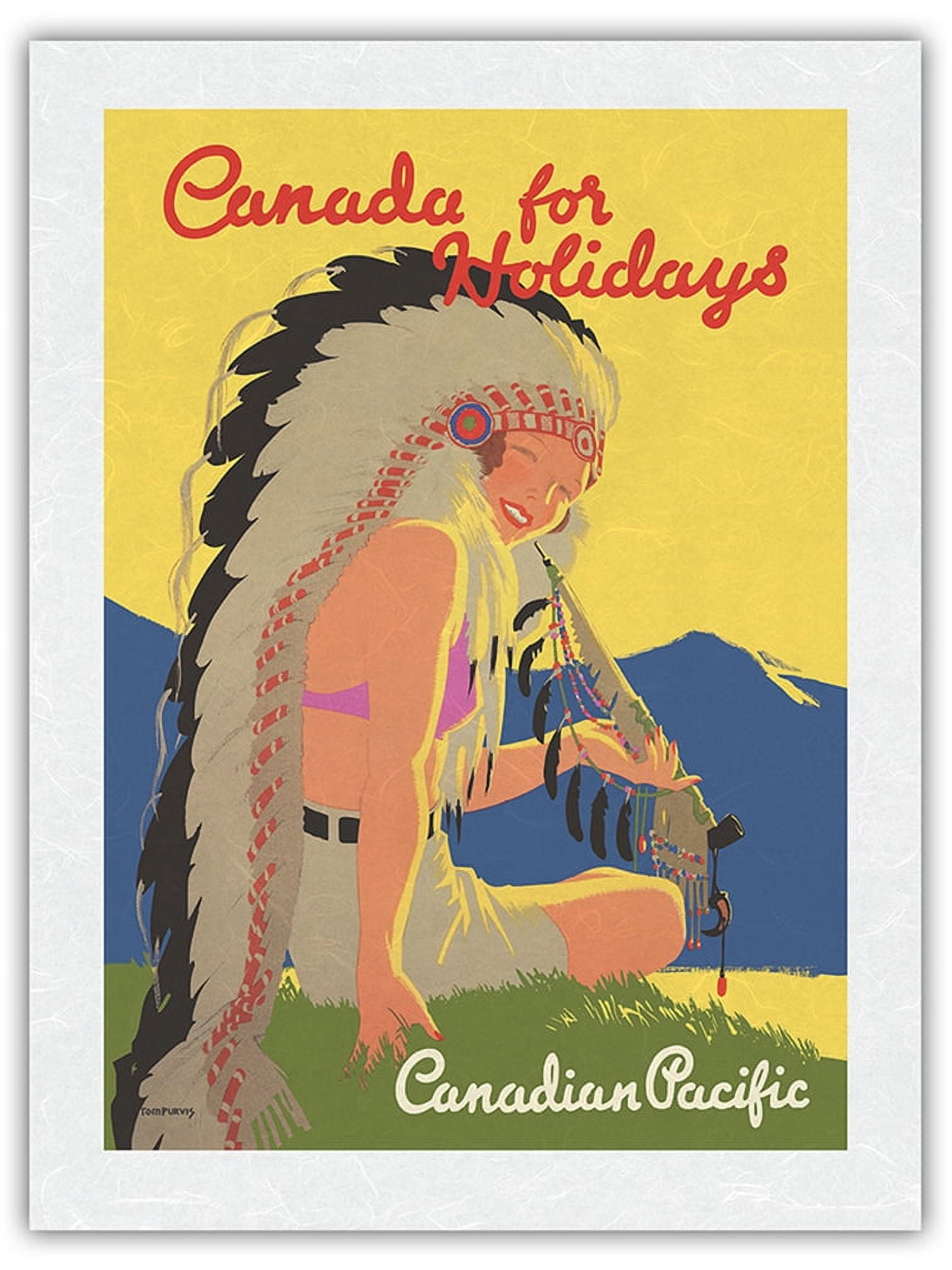 Canada for Holidays - Canadian Pacific - Vintage Railroad Travel Poster ...